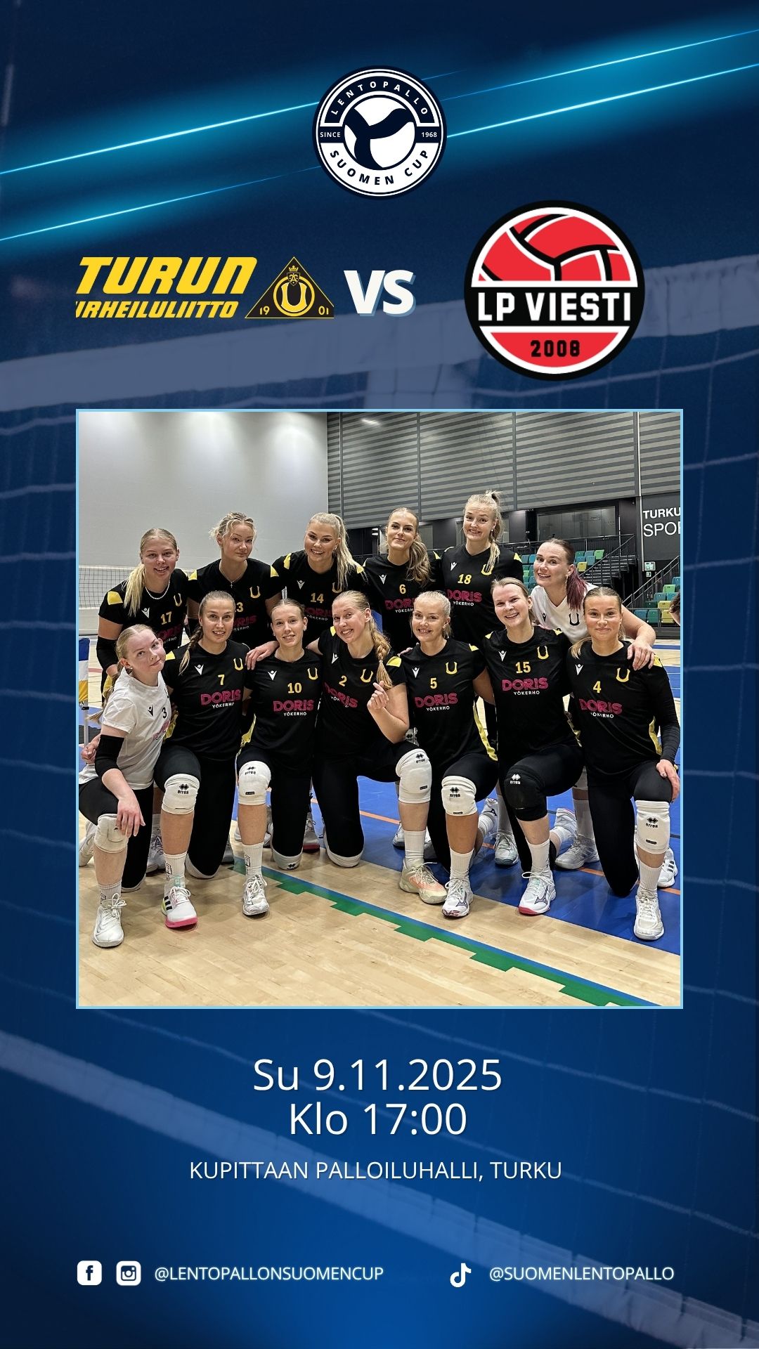 Naiset 2. kierros: TuUL - LP Viesti 0-3 - Lentopalloliitto